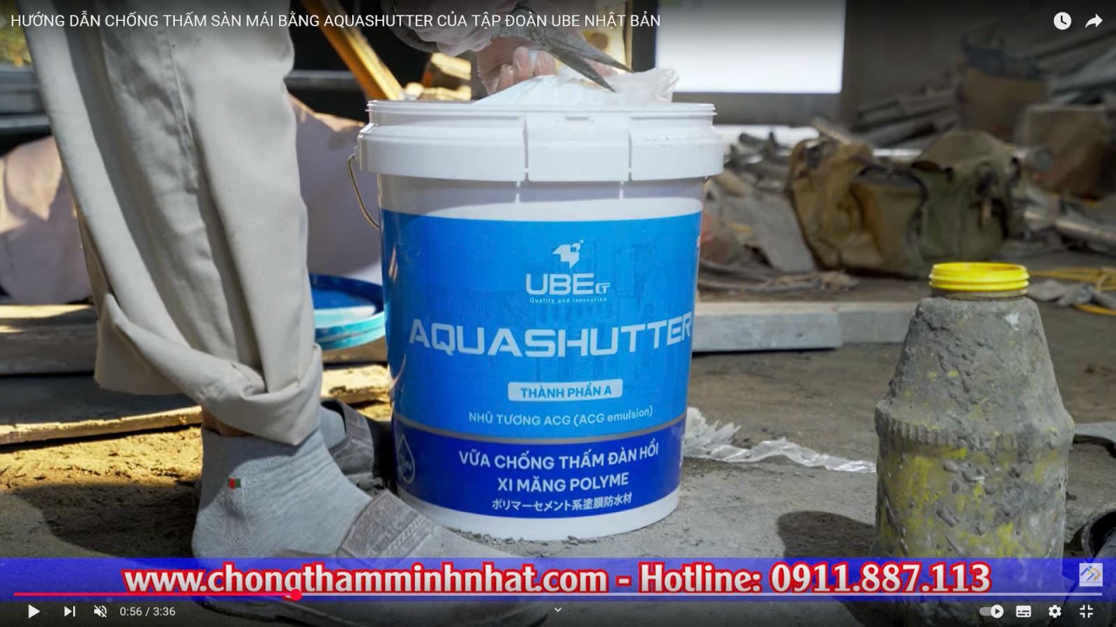 Hướng dẫn thi công chống thấm sàn mái bằng Aquashutter